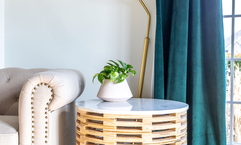 Stacked Slat Round End Table | Inventables