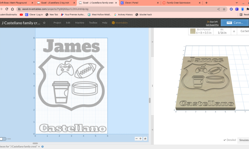 J Castellano family crest | Inventables