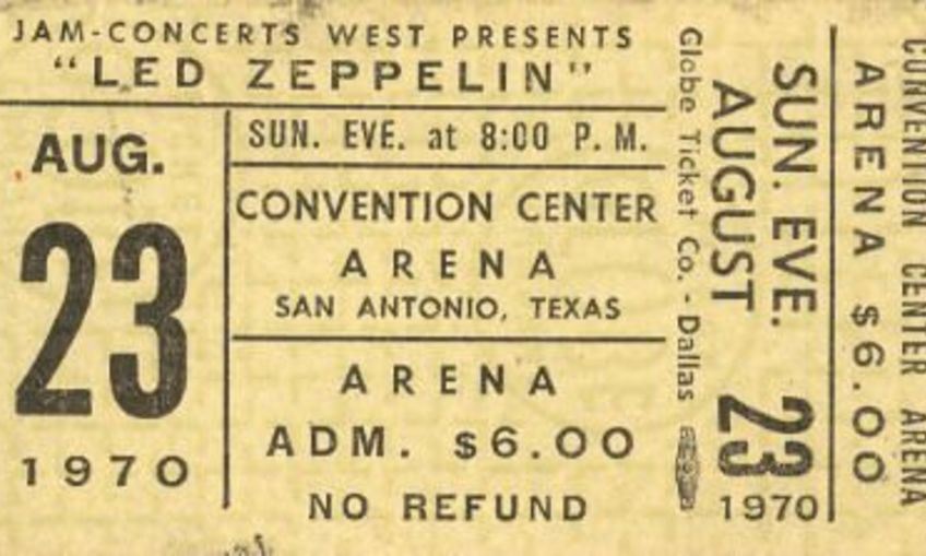 Led Zeppelin concert ticket | Inventables