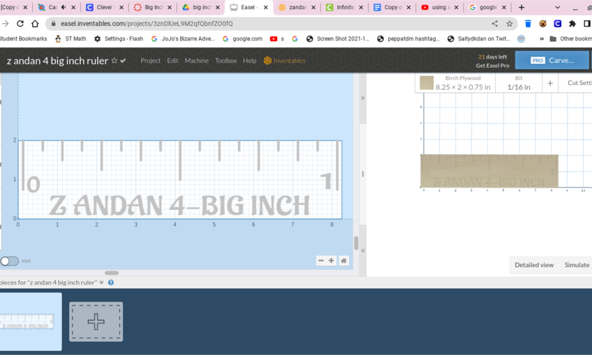 z andan 4 big inch ruler | Inventables