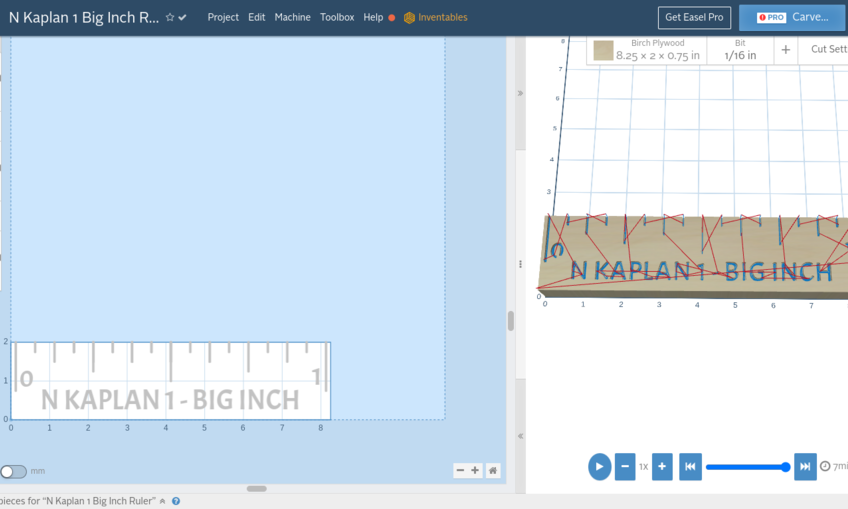 N Kaplan 1 Big Inch Ruler | Inventables