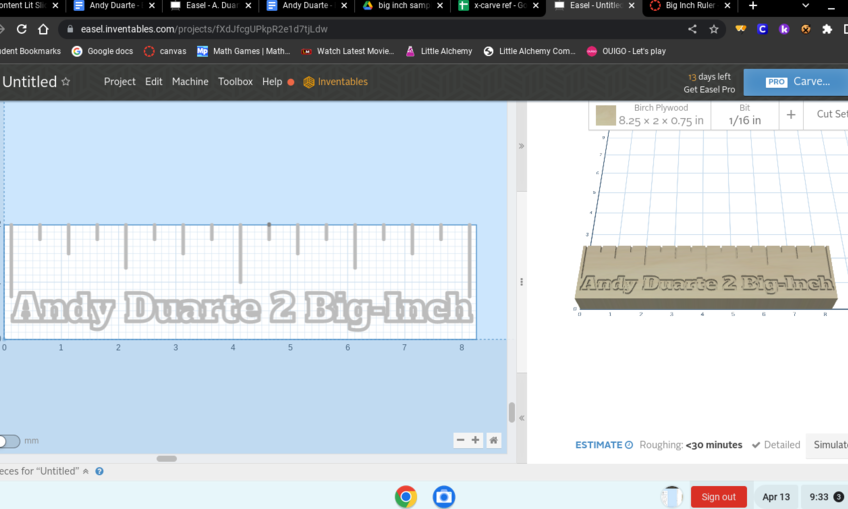 Andy.D 2 Big Inch Ruler | Inventables