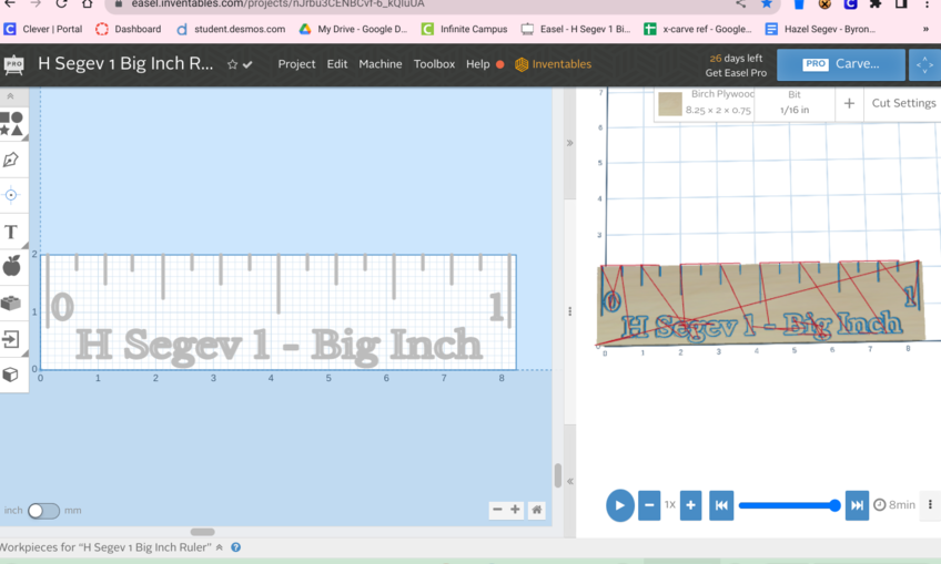 H Segev 1 Big Inch Ruler | Inventables