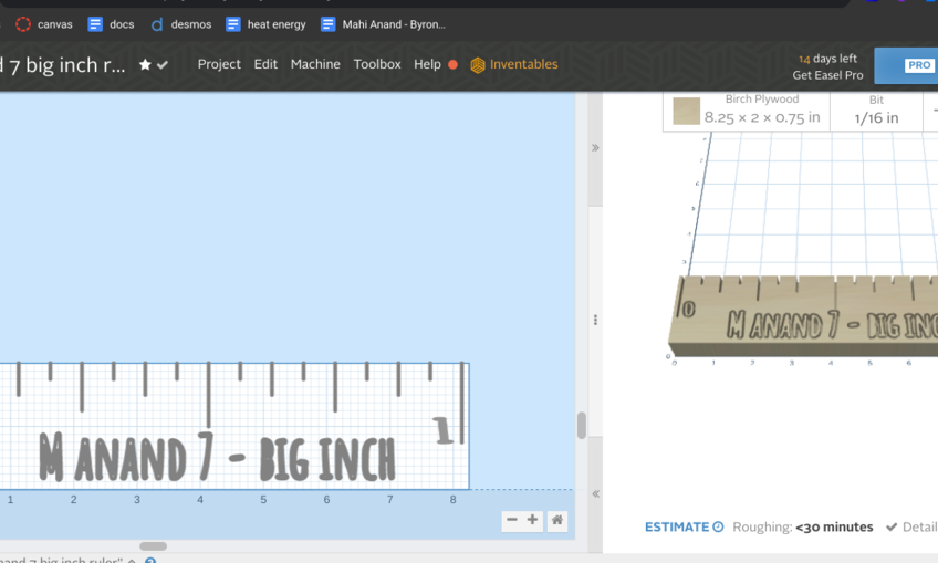 M Anand 7 big inch ruler | Inventables